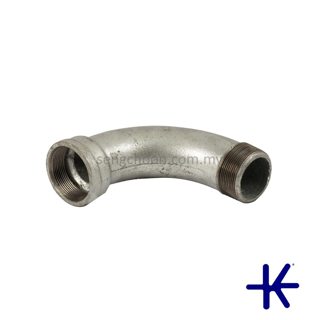 KINKO GALVANISED MALLEABLE IRON MF LONG BEND 90 DEGREE BSPT - sengchoon