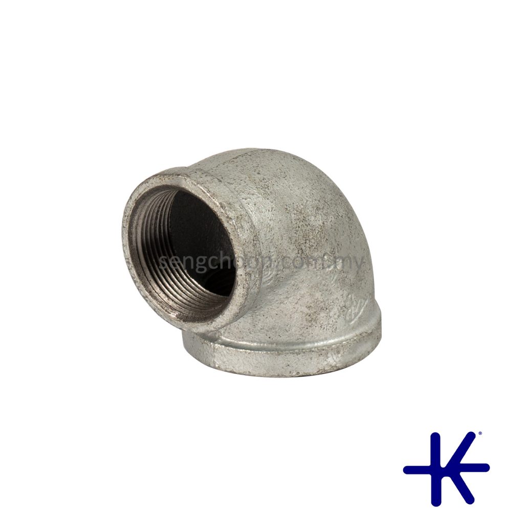 KINKO GALVANISED MALLEABLE IRON REDUCING ELBOW 90 DEGREE BSPT - sengchoon