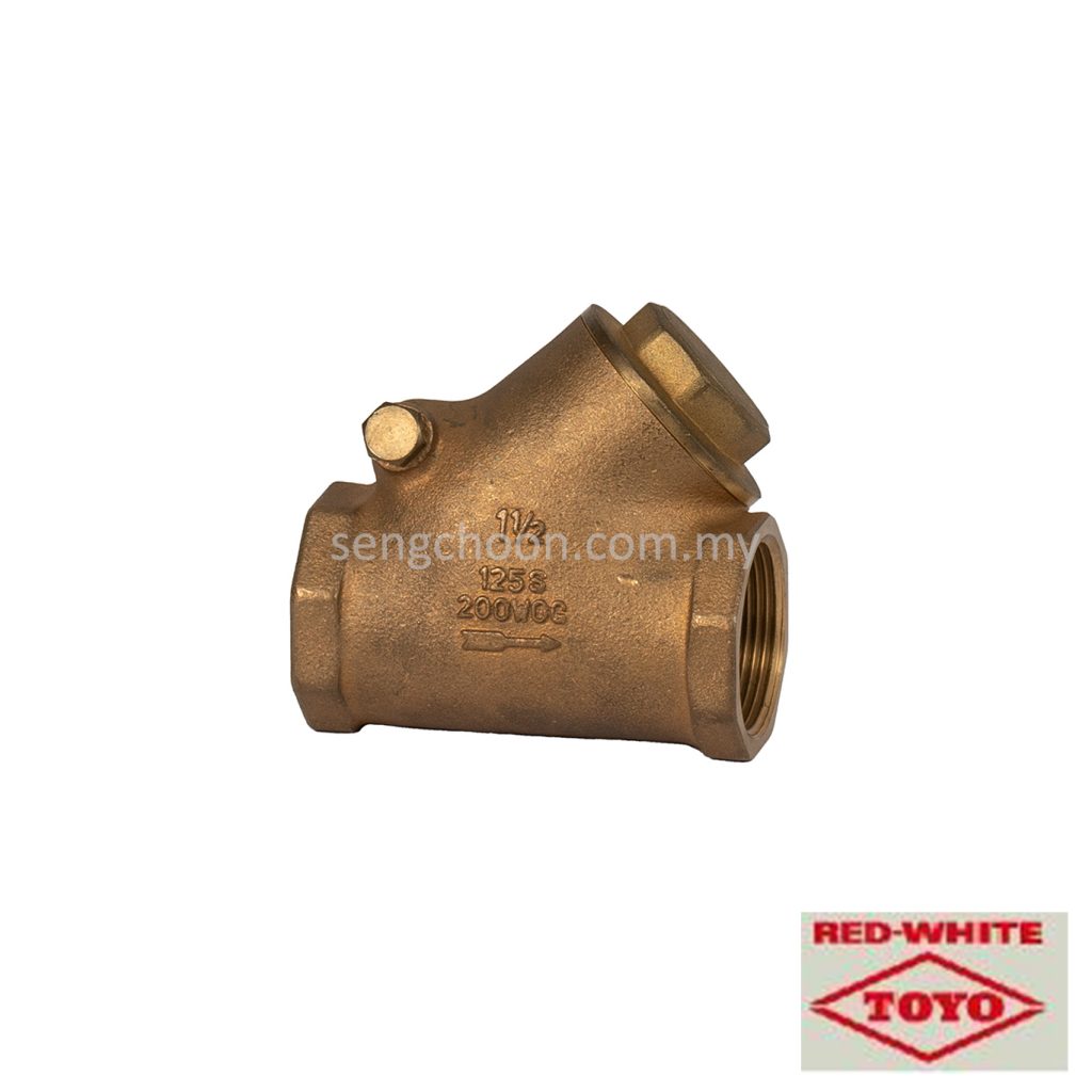 _TOYO CAST BRONZE SWING CHECK VALVE BSPT THREADED END , CLASS 125, FIG ...