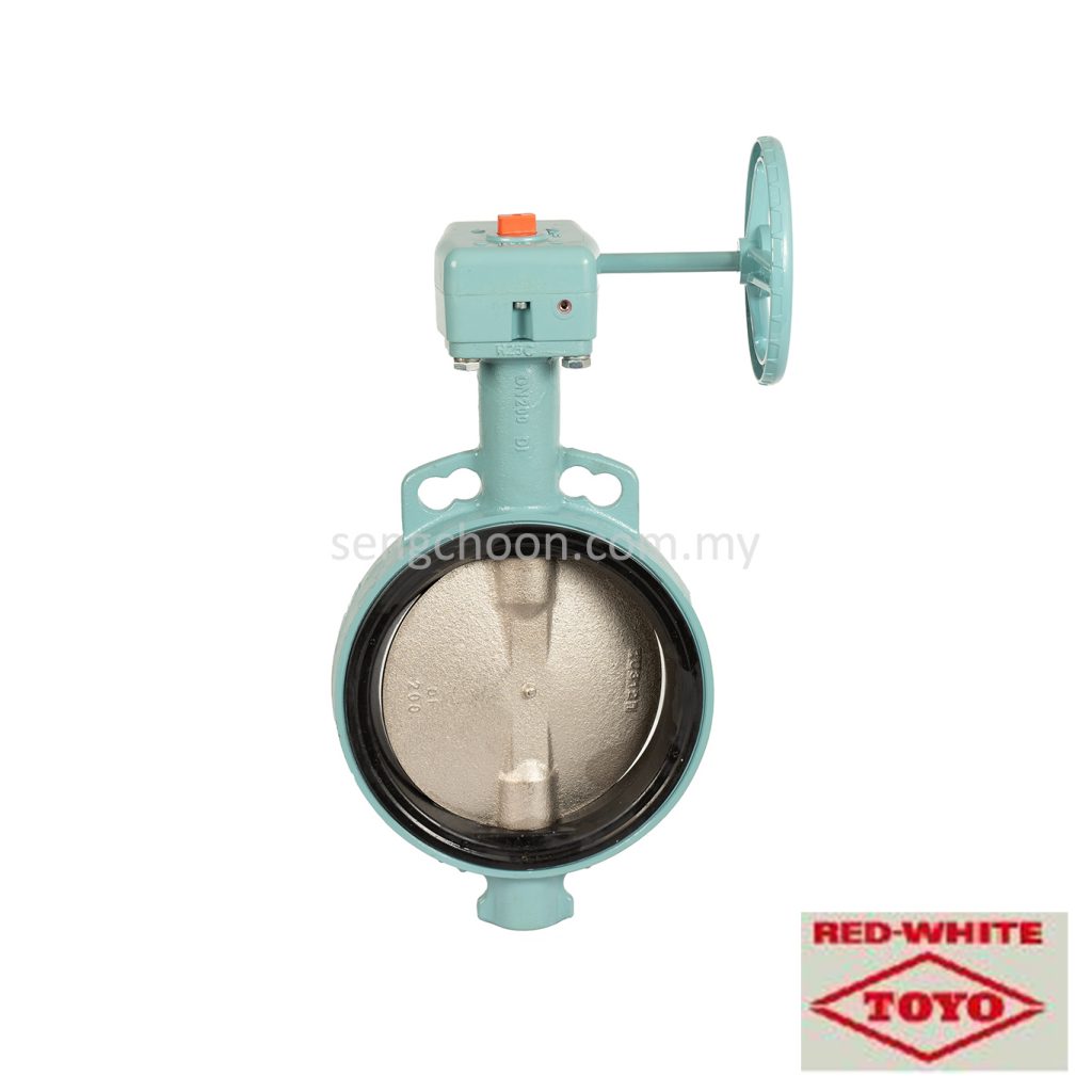 TOYO DUCTILE IRON WAFER BUTTERFLY VALVE GEAR TYPE , CLASS 200, FIG ...